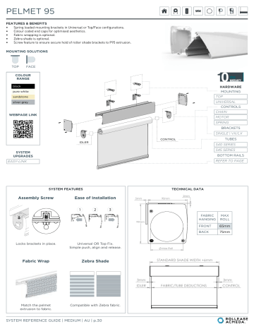 Rollease Acmeda P95 Quick Reference Guide | Manualzz