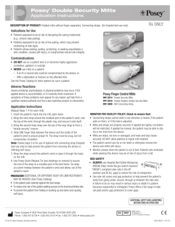 Posey 2814 Double Security Mitts Instructions for use | Manualzz