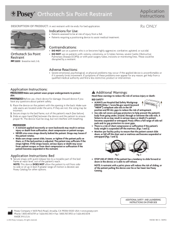 Posey S35151 Six Point Restraint Instructions for use | Manualzz