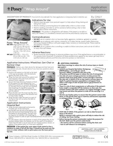 Posey 3658 Wrap Around Belt Instructions for use | Manualzz