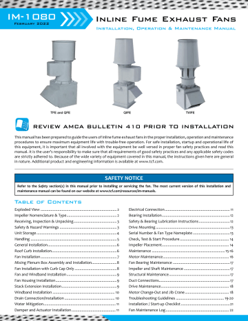 Mixing Plenum Box Assembly and Installation. Twin City Fan QIFE, QFE ...