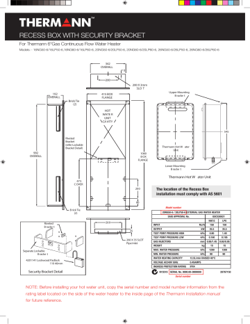 Thermann 9507261 6* Semi-Recess Box Powder Coat Instructions | Manualzz