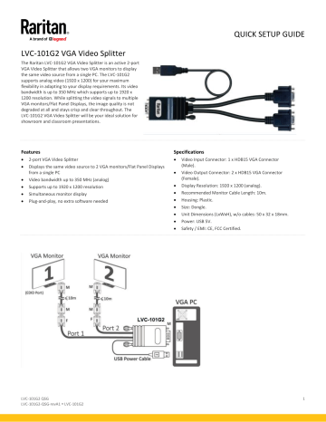 Raritan KVM Accessories Quick Setup guide | Manualzz