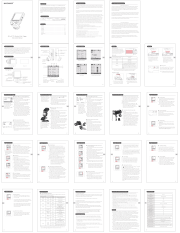 Neewer QPRO-N TTL Wireless Trigger for Nikon Instructions | Manualzz