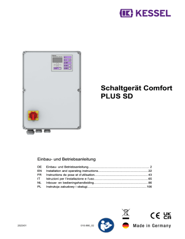 Kessel 010-990 Installation and Operating Instructions | Manualzz