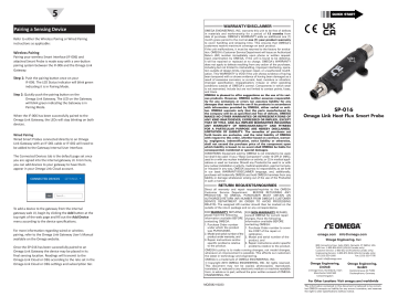 Omega SP-016-Series Owner Manual | Manualzz