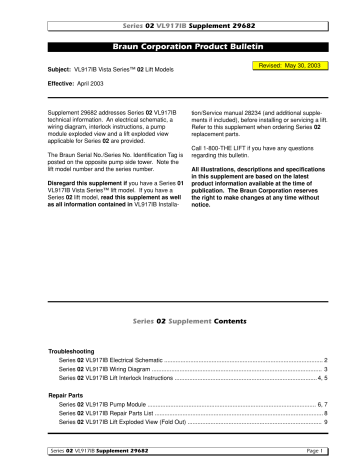 Braunability 29682 VL Vista Series Instructions | Manualzz