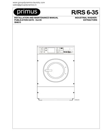 3.3. DIMENSIONS AND COMPONETS OF THE MACHINE. Primus / Lavamac RS10 ...