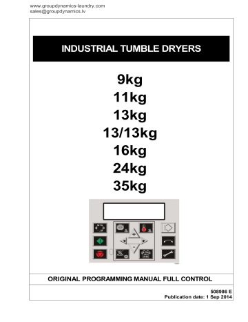 Primus / Lavamac T13/13 Programming Manual | Manualzz
