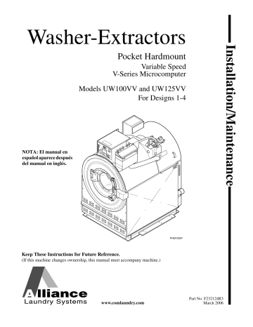 Alliance UW125VV Service Manual | Manualzz