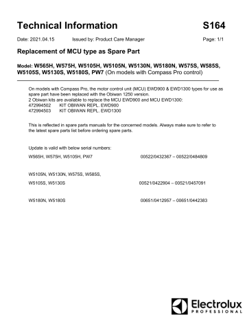 Electrolux / Wascomat W5180N Service Manual | Manualzz