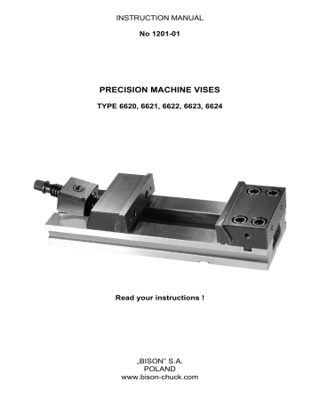 Bison 6624 Precision Machine Vise Instruction Manual | Manualzz