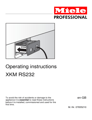 Miele XKM RS 232 Communication module Operating instructions | Manualzz