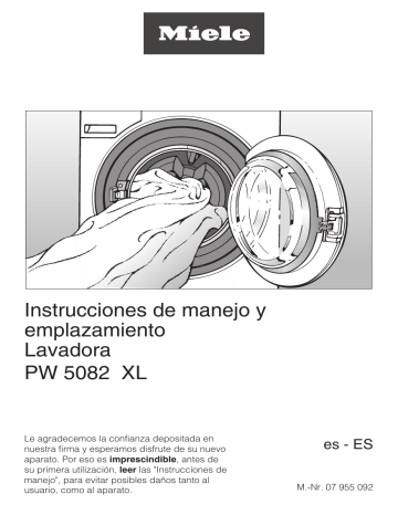 Miele PW 5082 XL Lavadora Instrucciones de operación | Manualzz