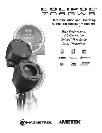 Magnetrol Eclipse Model 706 HART Instruction Manual | Manualzz