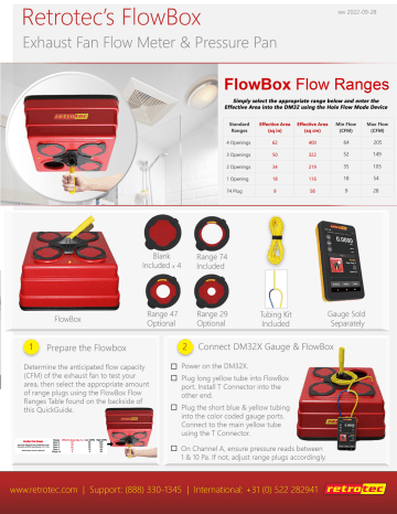 Retrotec FlowBox with DM32X Quick Guide | Manualzz