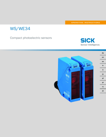 SICK WS/WE34 Compact photoelectric sensors Mode d'emploi | Manualzz