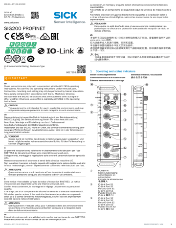 SICK SIG200 PROFINET Benutzerhandbuch | Manualzz