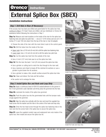 Orenco Systems SBEX1-4 PVC External Splice Box Installation Manual ...