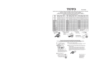 Toto THU500S 3 in. Flapper Installation manual | Manualzz