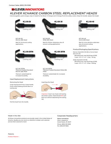 Klever Kutter KCJ-XH-30 Xchange 2-3/4 in. Cutter and Replacement Blade ...