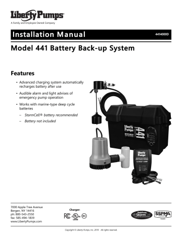 Liberty Pumps 441 441 Series 12V Backup Emergency Sump Pump System ...