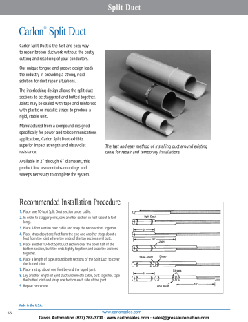 Carlon Split Duct Installation Instructions | Manualzz