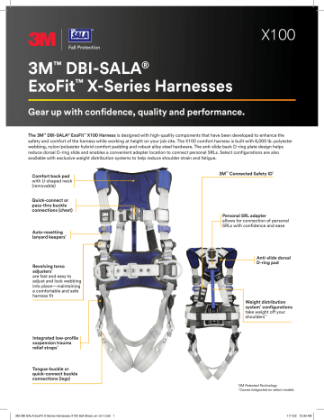 DBI-SALA ExoFit™ X100 Safety Harness Guide | Manualzz