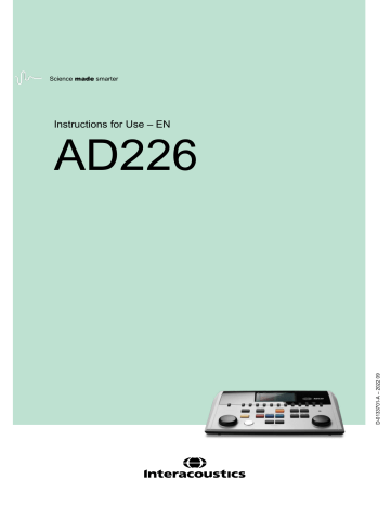 Interacoustics AD226 Instructions for use | Manualzz
