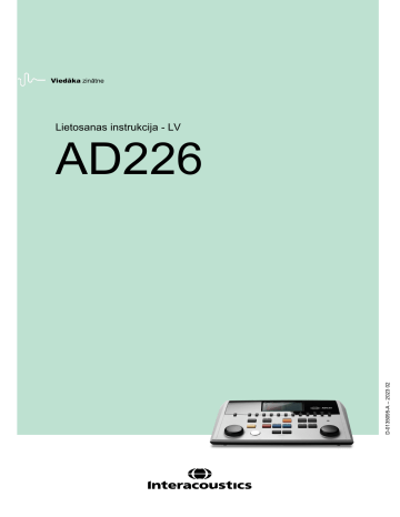 Interacoustics AD226 ekspluatācijas instrukcija | Manualzz