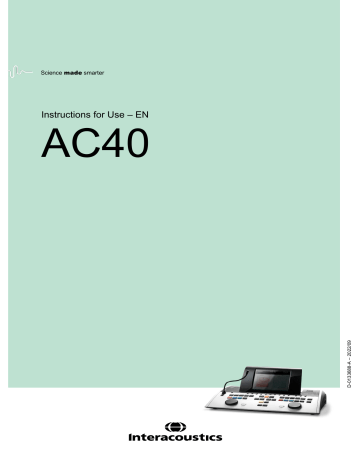 Interacoustics AC40 Instructions for use | Manualzz