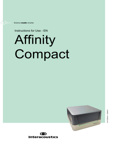 Interacoustics Affinity Compact Owner's Manual | Manualzz