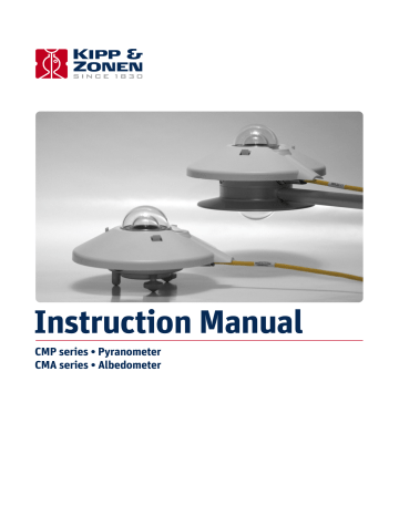 Kipp & Zonen CMA6 Albedometer Owner's Manual | Manualzz