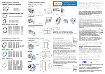 Baumer ZPH1-3236 Hygienic adapter Installationsanleitung | Manualzz