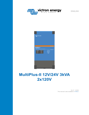Victron Energy MultiPlus-II 12V-24V 3kVA 2x120V Owner Manual | Manualzz