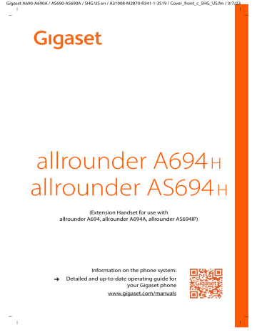 Gigaset AS690HX User Guide | Manualzz