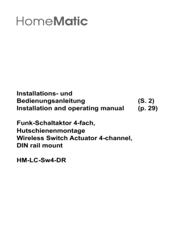 HomeMatic 91836 HM-LC-Sw4-DR Manual | Manualzz