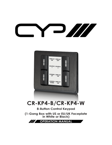 Cyp CR-KP4 8-Button Control Keypad Manual | Manualzz