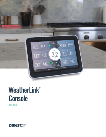 Davis Instruments 6313 WeatherLink Console User Manual | Manualzz