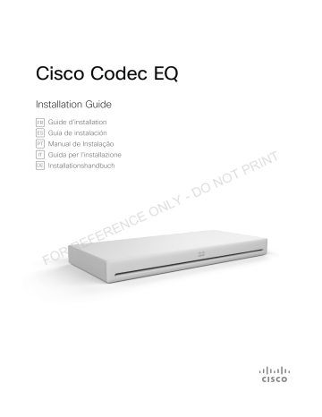 Cisco Codec EQ Next Gen Video Device Installation Guide | Manualzz