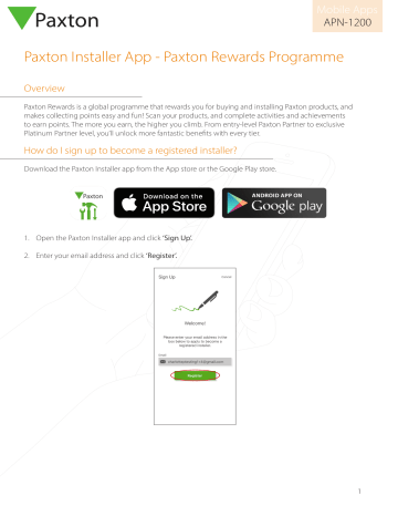 Paxton APN-1200 User Guide | Manualzz