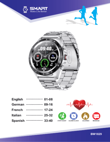 Smart BW1829 Watch Instruction manual | Manualzz