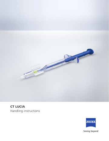 Zeiss CT LUCIA Hydrophobic Monofocal Instruction manual | Manualzz