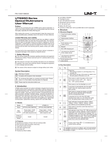 UNI-T UT695D Series Optical Multimeters User Manual | Manualzz