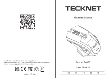 TECKNET M009 High Performance Wired Gaming Mouse User Manual | Manualzz
