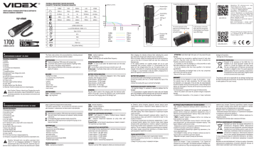 VIDEX VLF-A156R LED Rechargeable Flashlight User Manual | Manualzz