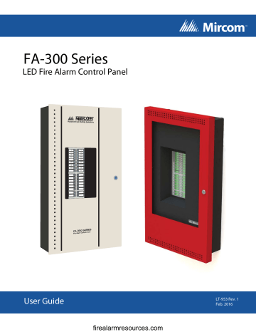 Mircom FA-300 Series LED Fire Alarm Control Panel User Guide | Manualzz