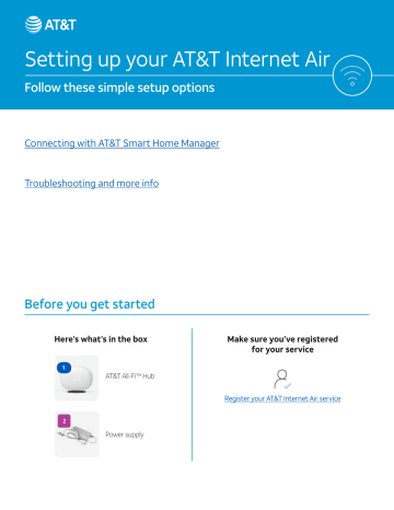 AT&T 4920 Airties Smart Wi-Fi Extender Installation Guide | Manualzz