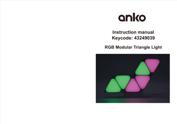 Anko 43249039 RGB Modular Triangle Light Instruction manual | Manualzz