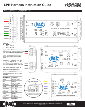 PAC LPHGM71 LPH Harness Installation Guide | Manualzz